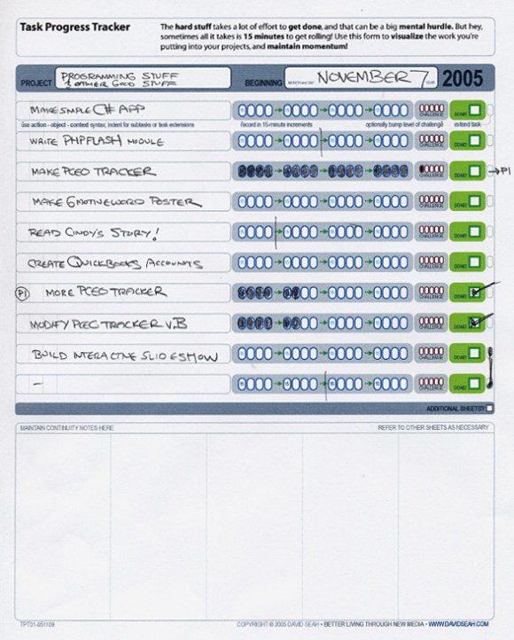 Spotlight on Productivity – Tracking projects with David Seah’s Task ...